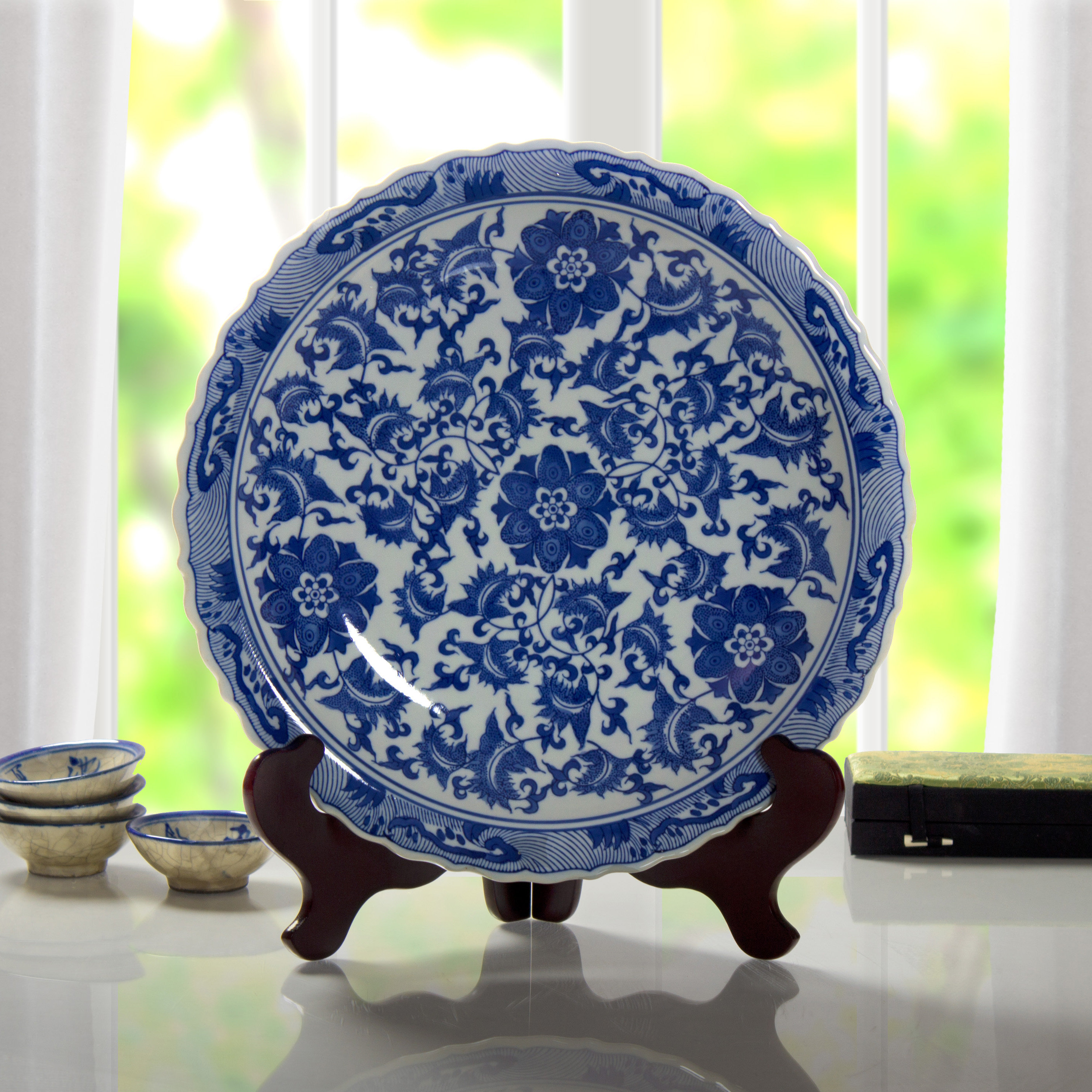 World Menagerie Floral Decorative Plate Reviews Wayfair Canada